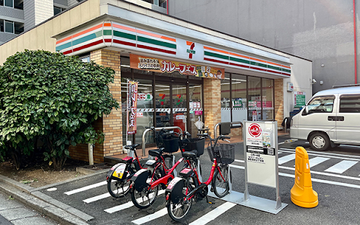 C5-48.セブンイレブン港区海岸三丁目(ドコモ・バイクシェア,港区自転車シェアリング)のレンタサイクル(自転車)・シェアサイクルポート情報 | RYDE CYCLE ライドサイクル